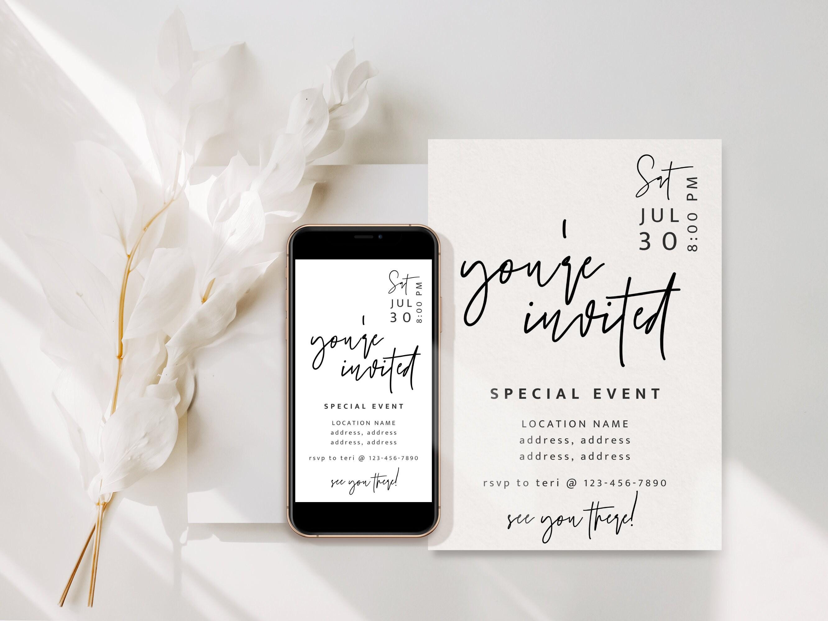 Modern Business Invitation Template, Special Event Invitation, Digital ...