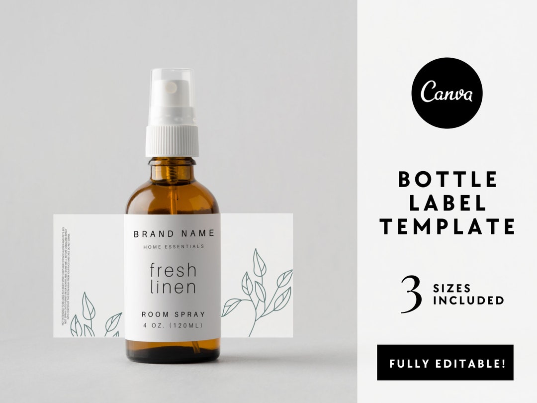 Room Spray Label Template Editable Product Label Template - Etsy