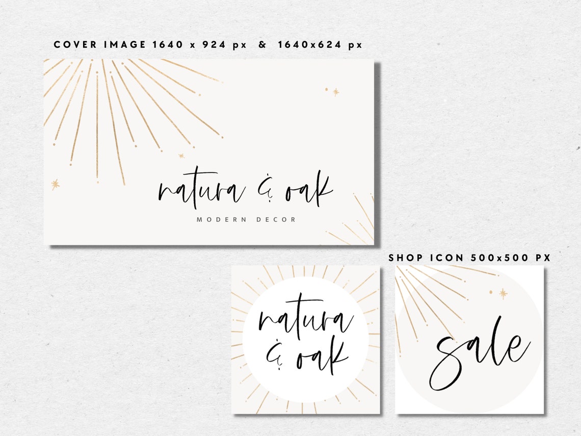 Gold Facebook Cover Template Facebook Banner Facebook - Etsy