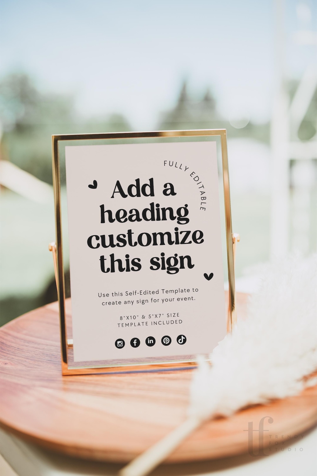 Customizable Sign Template, DIY Editable Canva Sign (digital Download ...