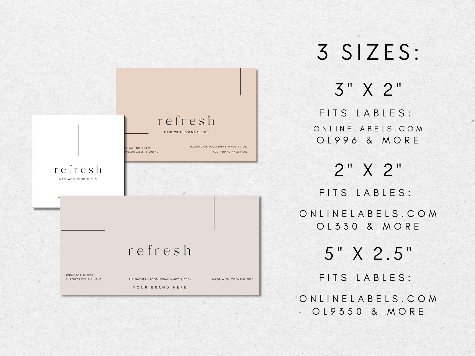 Room Spray Label Template Editable Product Label Template - Etsy