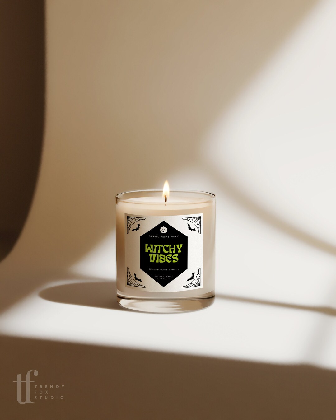 Halloween Candle Label Canva Template, Editable Spooky Label Design ...