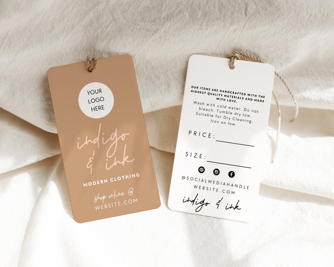 Editable Hanging Tags Template Printable Fashion Label - Etsy