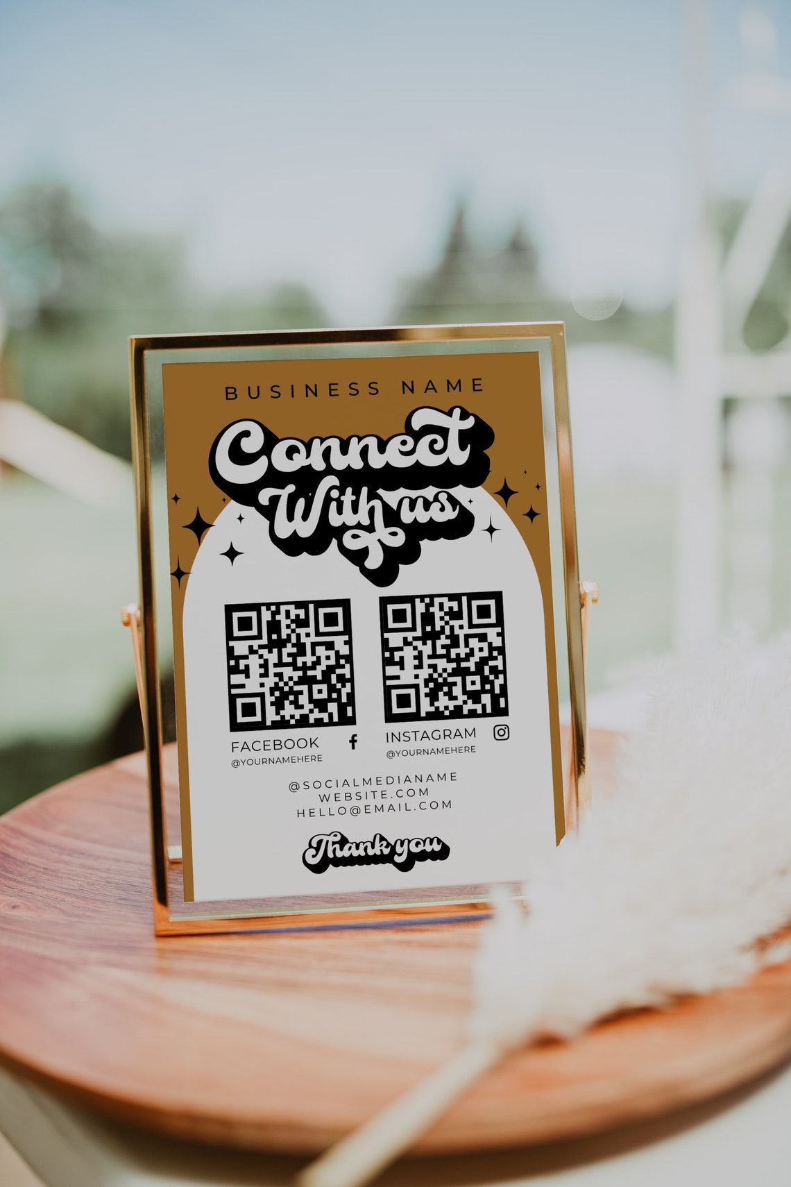 Social Media Sign Template DIY Follow Us on Social Media - Etsy