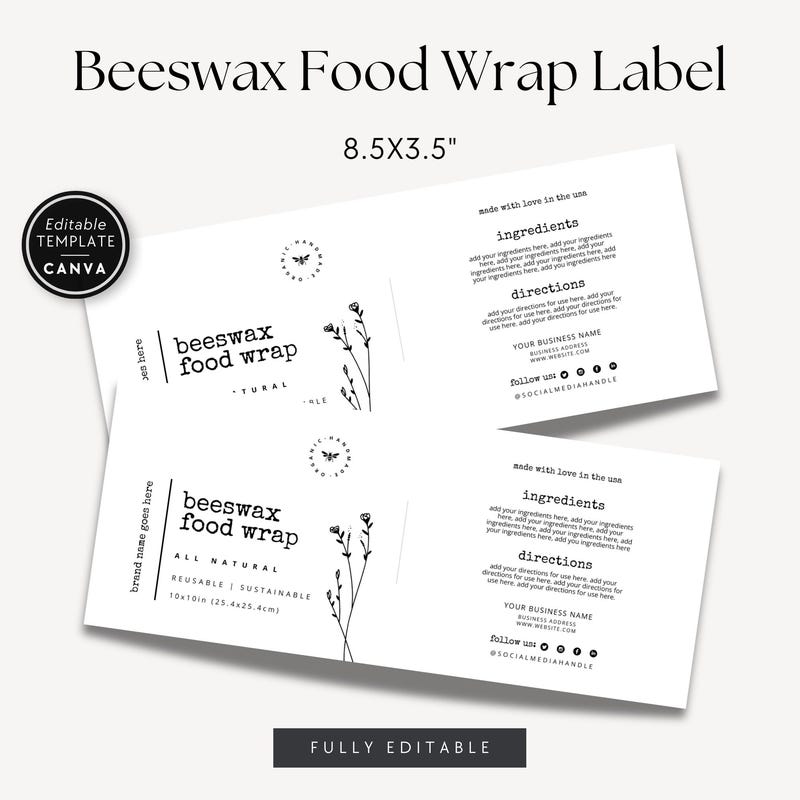 Wrap Around Labels - Etsy