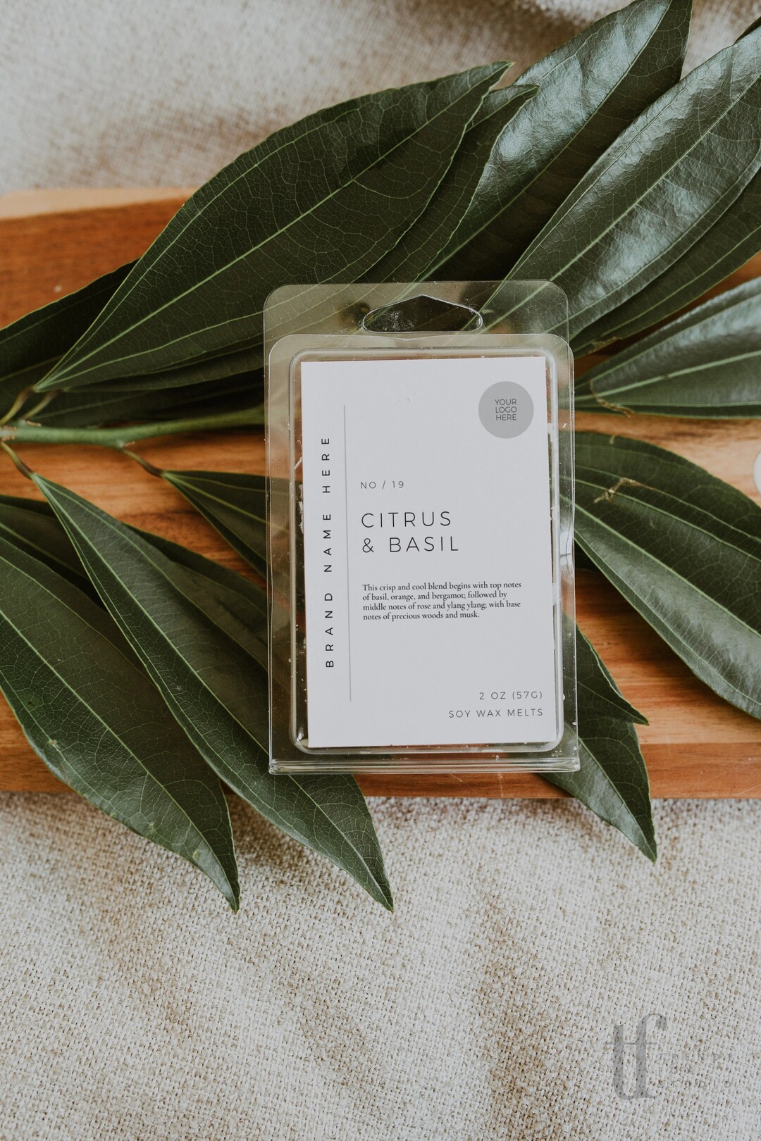 Modern Wax Melt Label Template Editable Label DIY Minimal Wax Tart ...