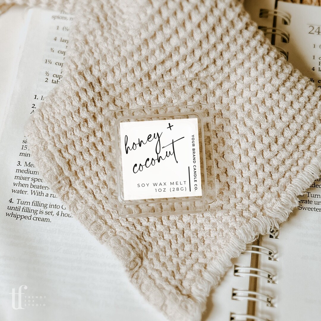 Wax Melt Sampler Clamshell Label Canva Template, 1 Oz Single Cavity Wax ...