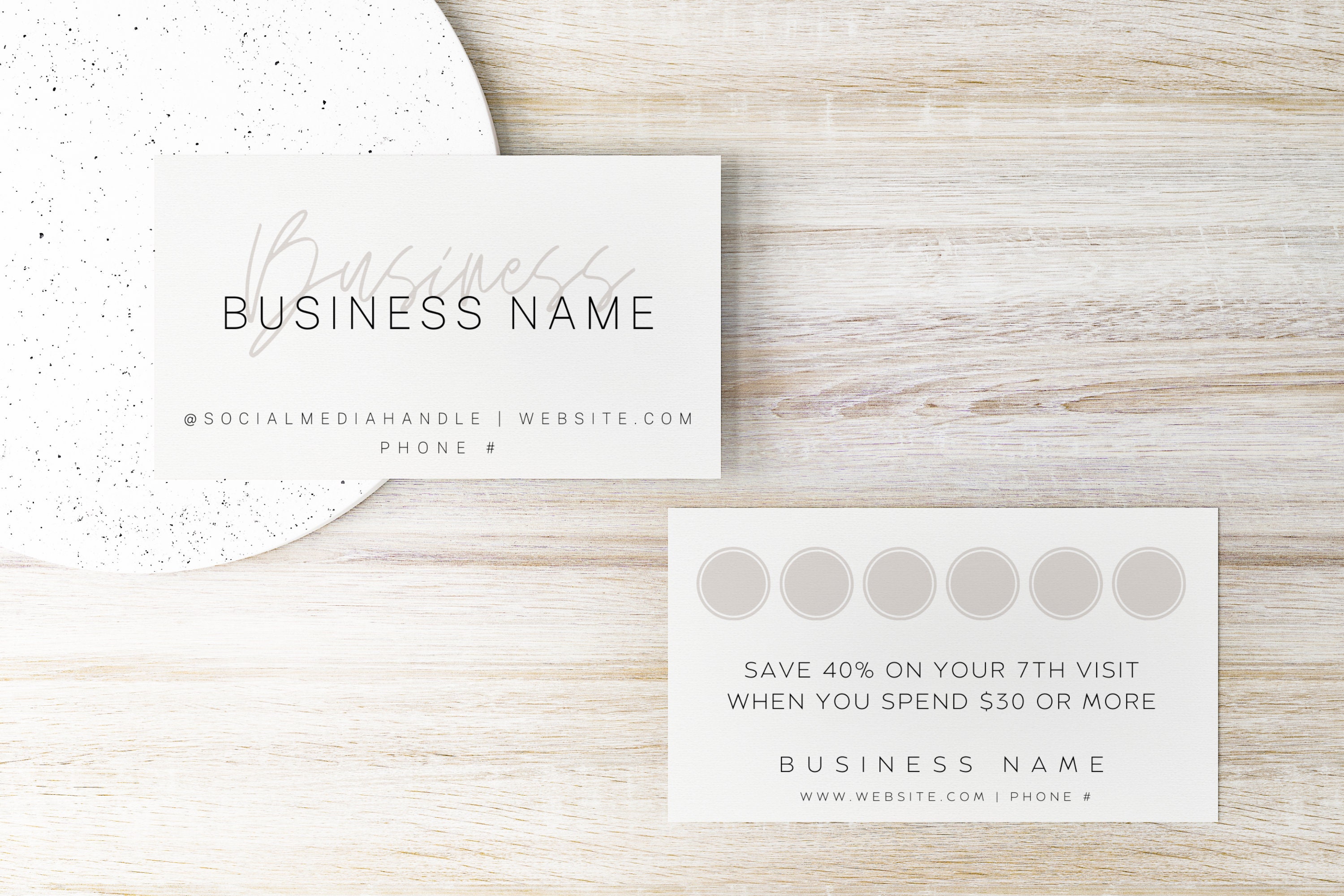 Loyalty Card Template INSTANT DOWNLOAD Modern Customer Loyalty | Etsy