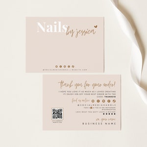 False Nails Backing Card Canva Template, Editable Artificial Nails ...
