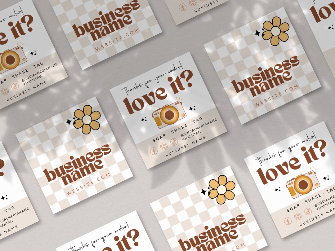Retro Snap and Share Card Template, Social Media Card Template, DIY ...