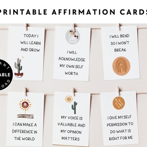 Printable Boho Affirmation Cards Affirmation Deck - Etsy