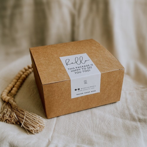 Editable Box Label Template Custom Packaging Labels Order Etsy