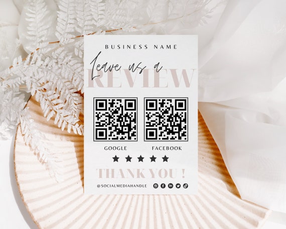 Ask for Review QR Code Sign Template Google Review Sign - Etsy