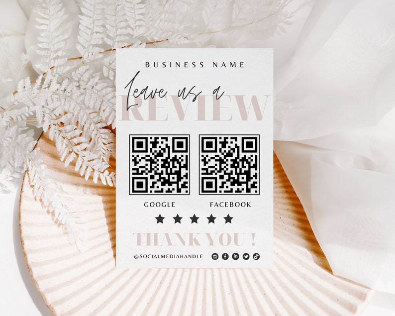 Ask for Review QR Code Sign Template Google Review Sign - Etsy