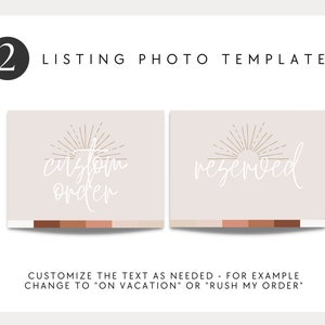 Boho Etsy Banner Canva Template, Etsy Store Branding, Editable Modern ...