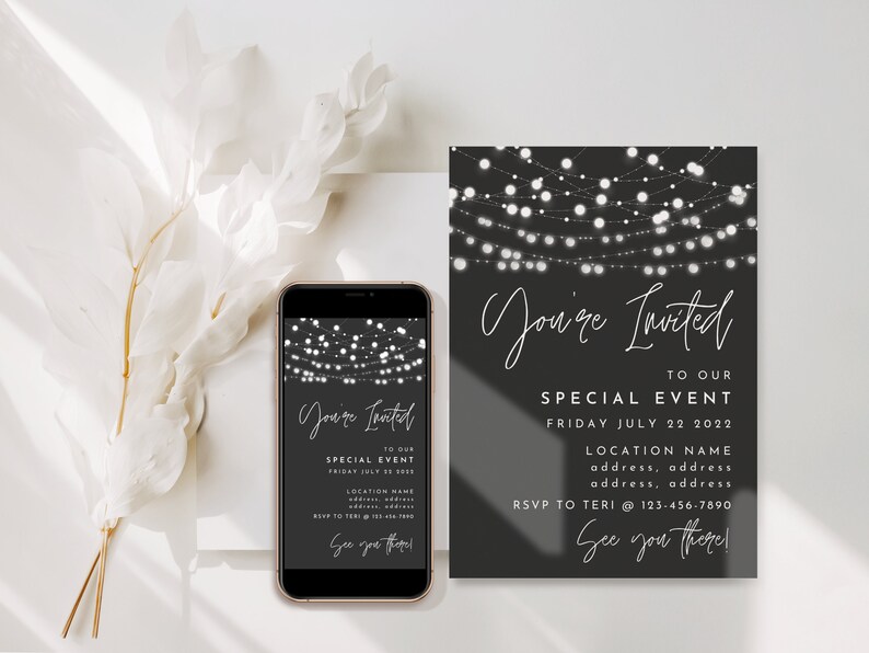 Modern Business Invitation Template Special Event Invitation - Etsy