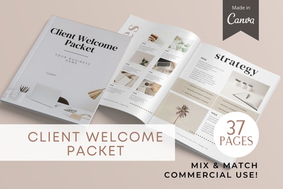 Client Welcome Kit Canva Template Services and Pricing Guide | Etsy