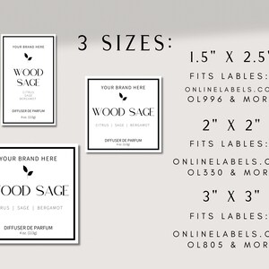 Reed Diffuser Label Template, Editable Product Label Template, DIY ...