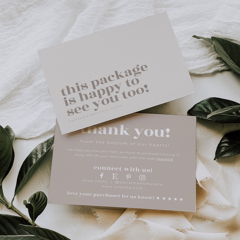 Thank You Business Cards - Etsy