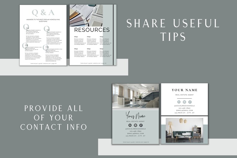 Editable Realtor Home Buyer Guide Real Estate Buyer Guide Real | Etsy