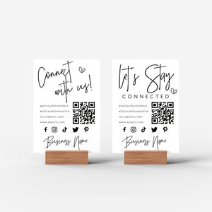 Social Media Sign Template, DIY Follow Us on Social Media, Small ...