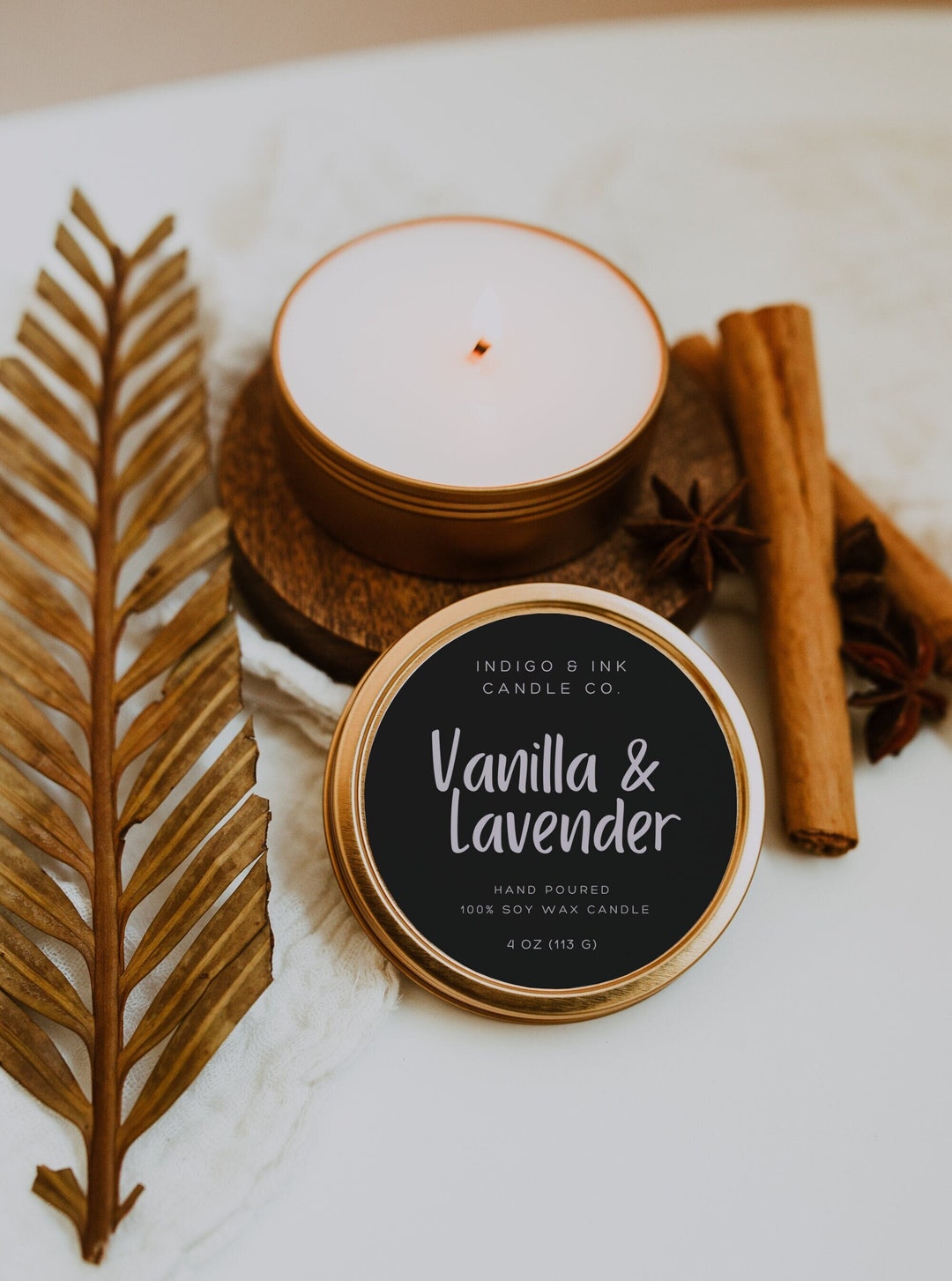 Round Candle Label Template, Editable 3 Circle Jar Label Sticker, Pre ...