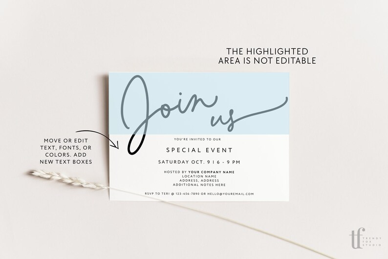 Modern Event Invitation Template Canva, Special Event or Grand Opening ...