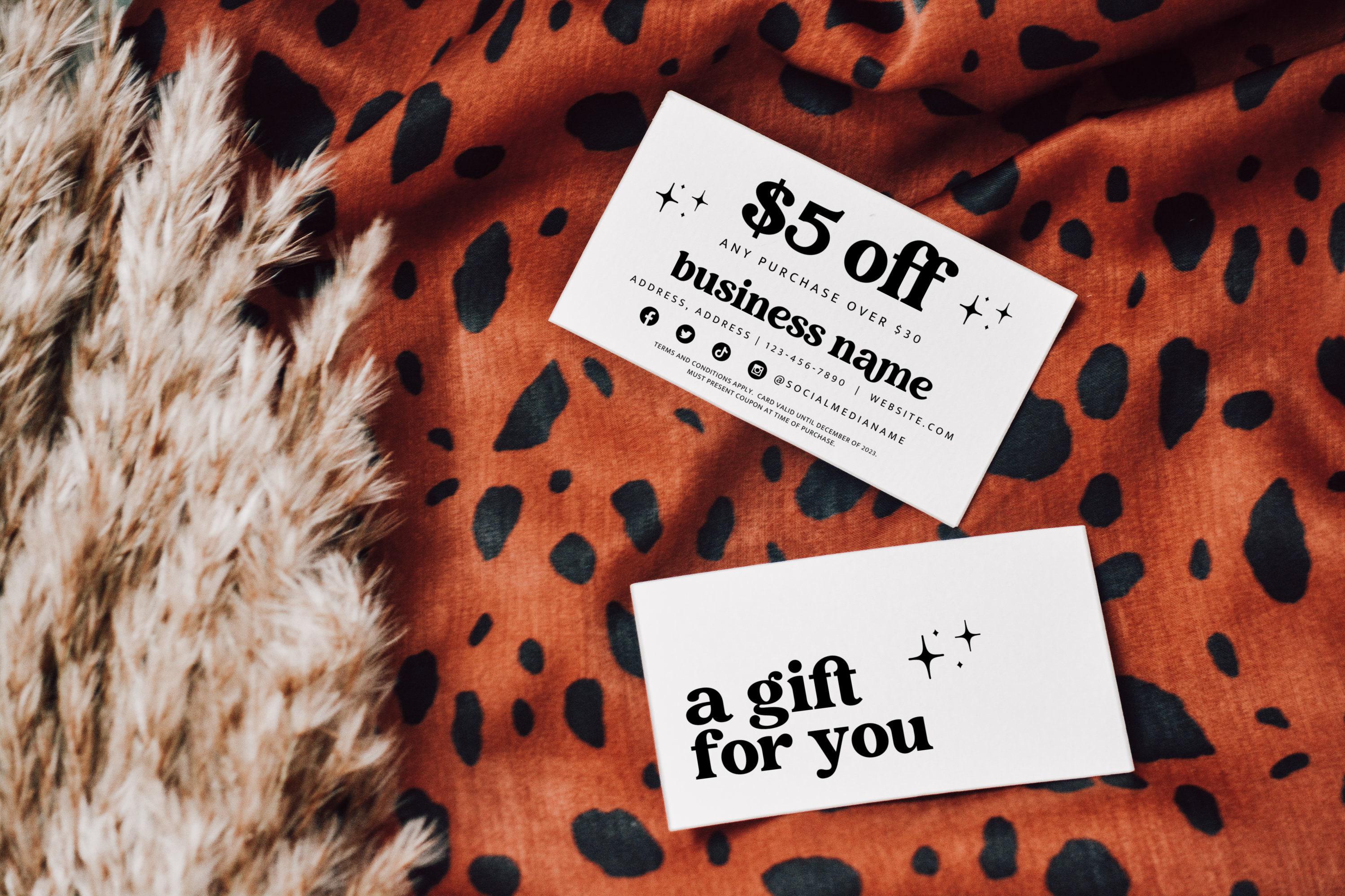 Retro Coupon Card Template, Printable Business Coupon Canva Template ...