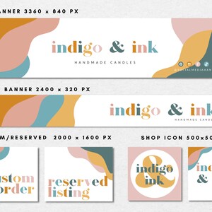 Boho Etsy Shop Kit Etsy Banner Template Etsy Store Branding - Etsy