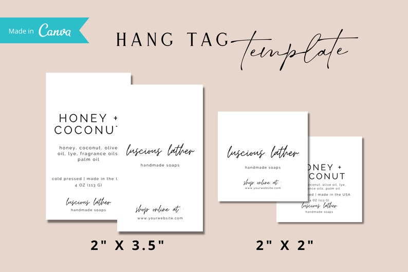 Editable Hanging Tags Template Printable Soap Label Template - Etsy