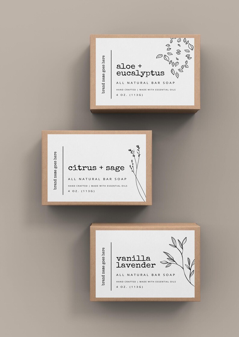 Printable Soap Box Label Canva Template, Editable Bar Soap Label, Body ...