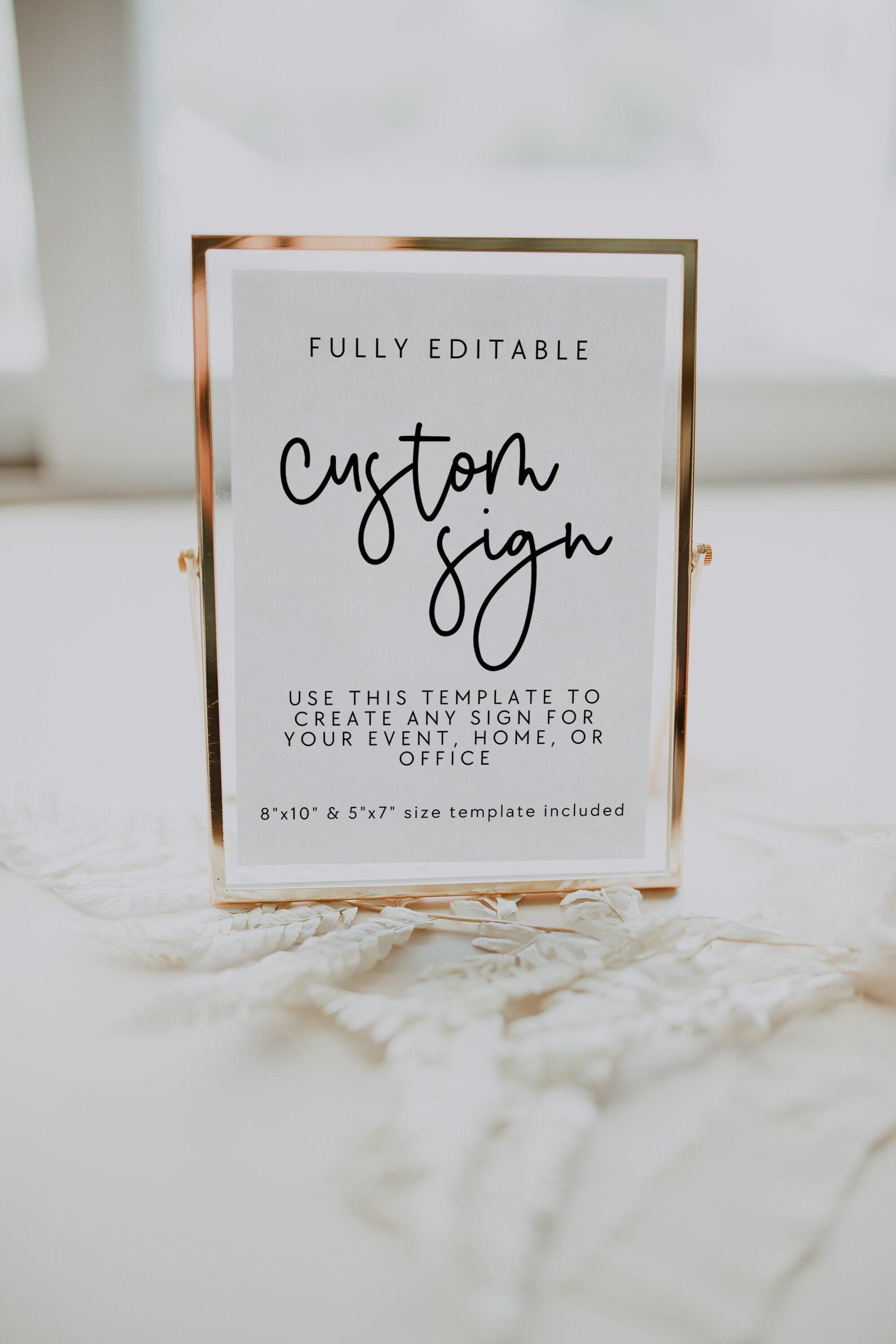 Customizable Sign Template, Printable Sign 8x10, DIY Editable Sign ...