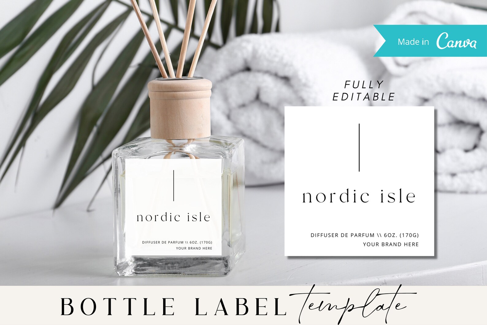 Reed Diffuser Label Template Editable Product Label Template - Etsy