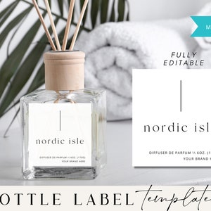 Reed Diffuser Label Template Editable Product Label Template - Etsy