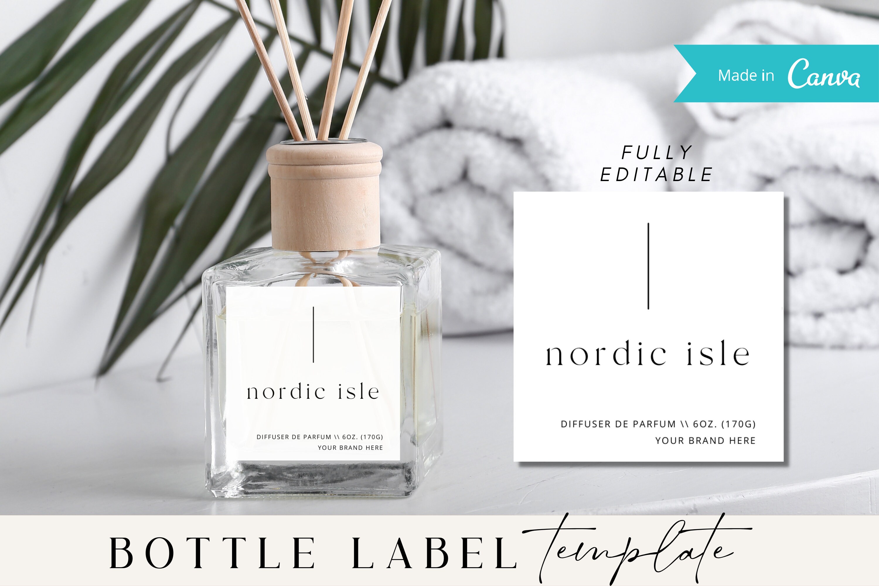 Reed Diffuser Label Template Editable Product Label Template - Etsy ...