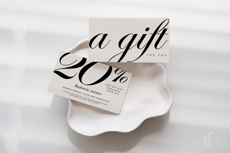 Aesthetic Coupon Card Canva Template, Printable Business Marketing ...