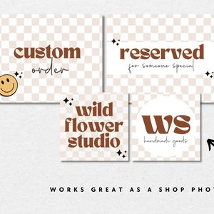 Retro Etsy Banner Template, Groovy Etsy Store Branding, Editable ...