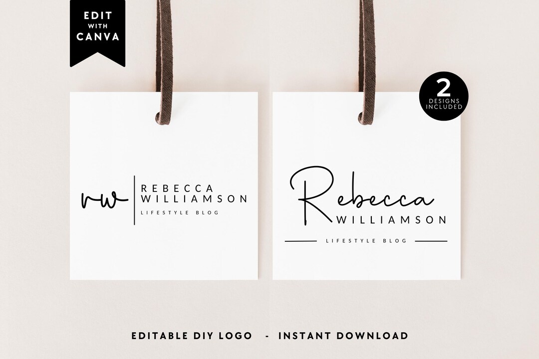 Premade Modern Logo Design, Signature Text Logo, Handwritten Logo ...