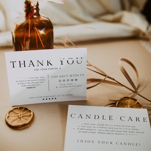Small Business Care Card Template Simple Care Card Package - Etsy