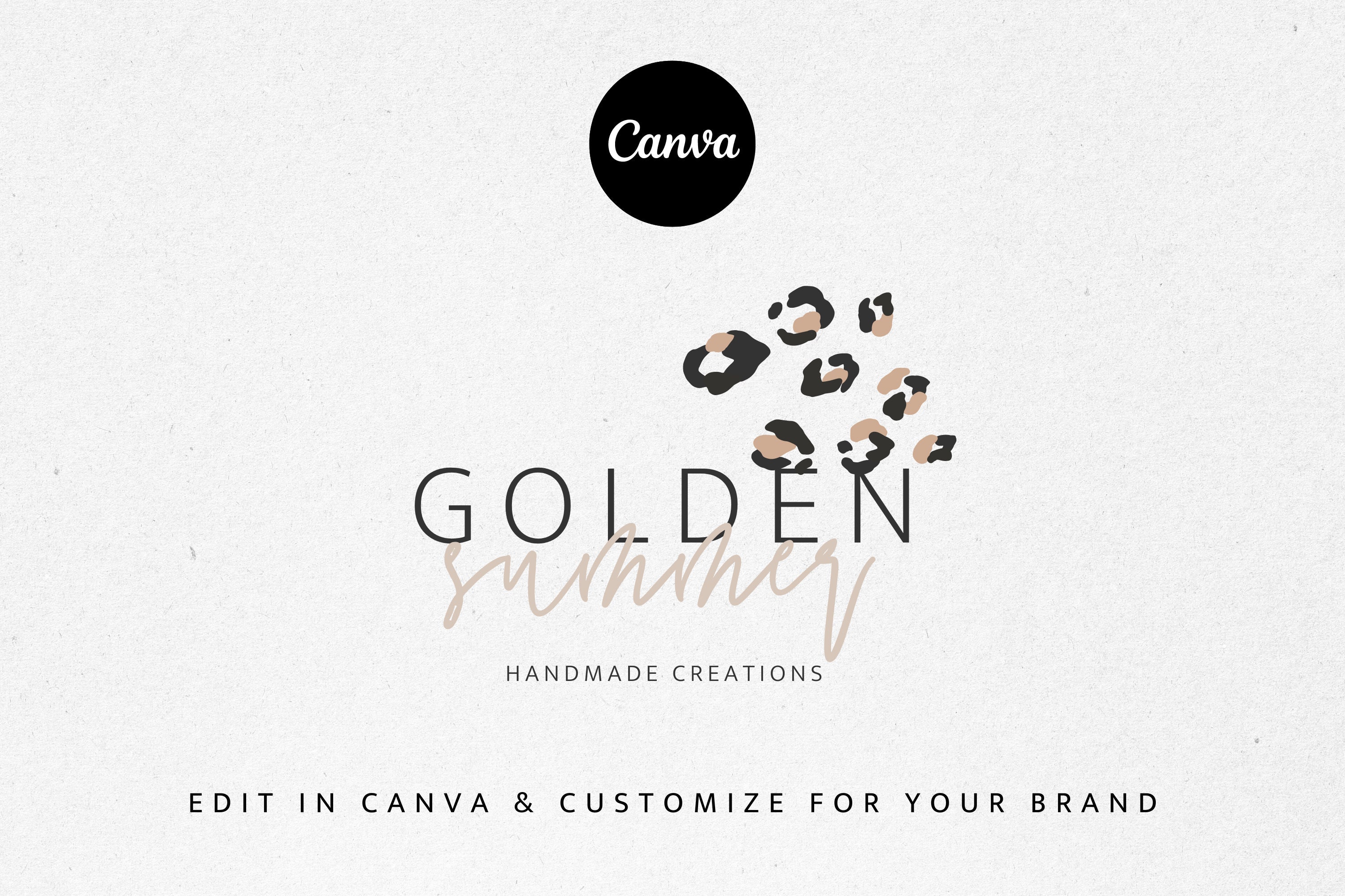 Premade Leopard Logo Template Canva Signature Logo - Etsy Australia