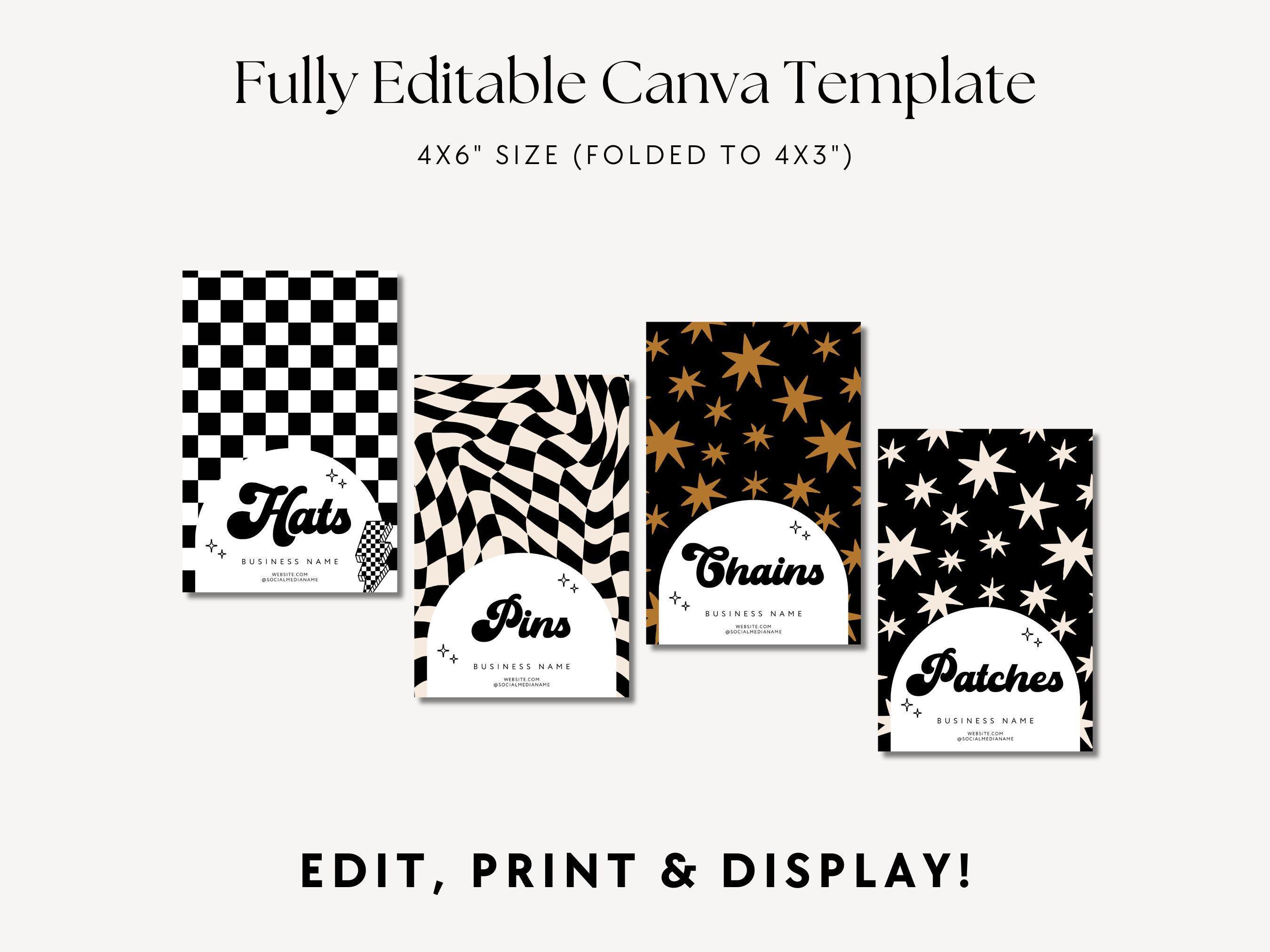 Trucker Hat Bar Table Signs Canva Template, Editable Hat Bar Printable ...