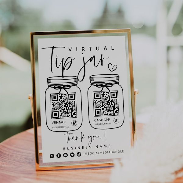 Virtual tip jar template - Etsy Italia