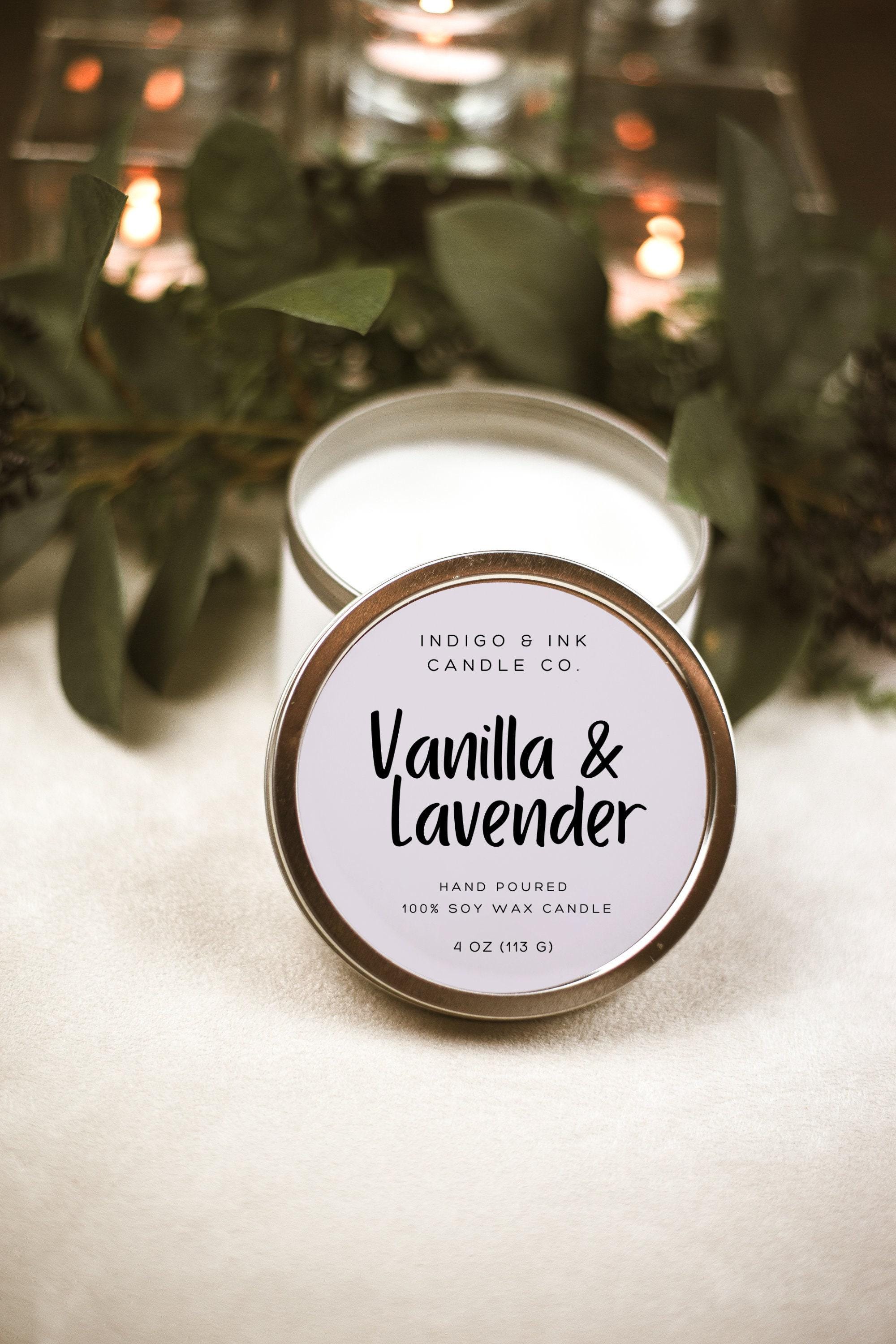 Round Candle Label Template, Editable 3
