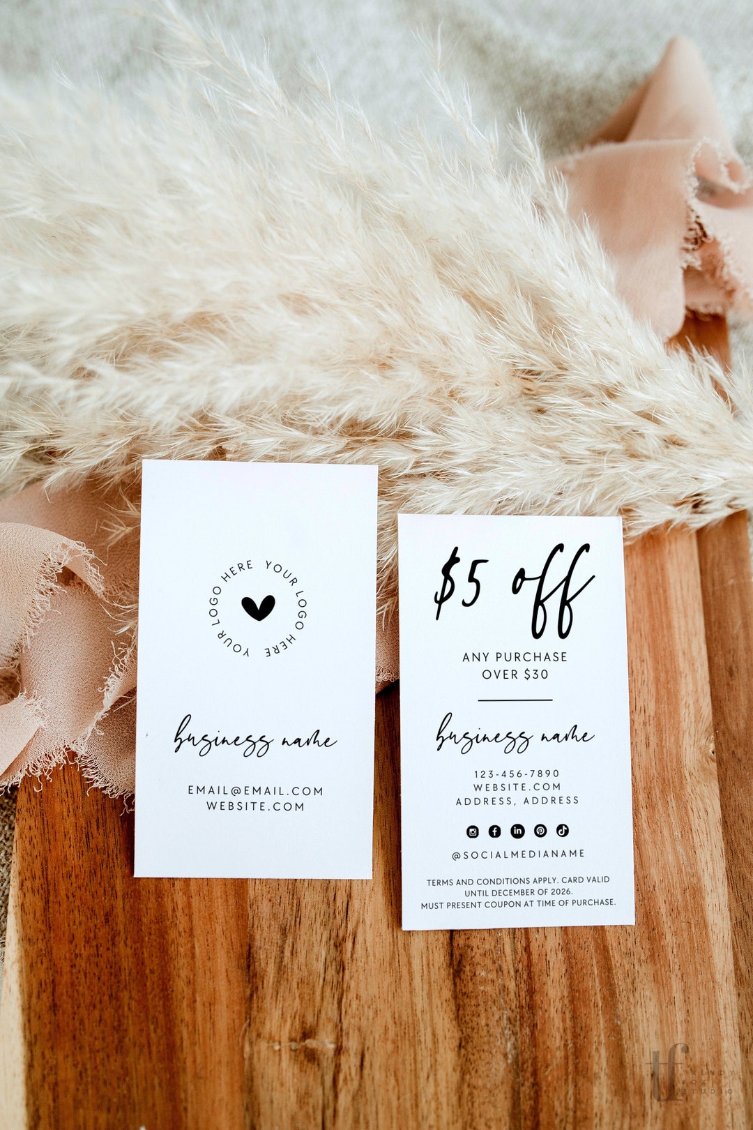 Elegant Coupon Card Template, Printable Business Coupon Canva Template ...