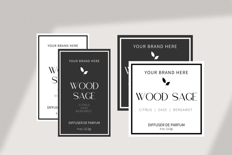 Reed Diffuser Label Template Editable Product Label Template - Etsy