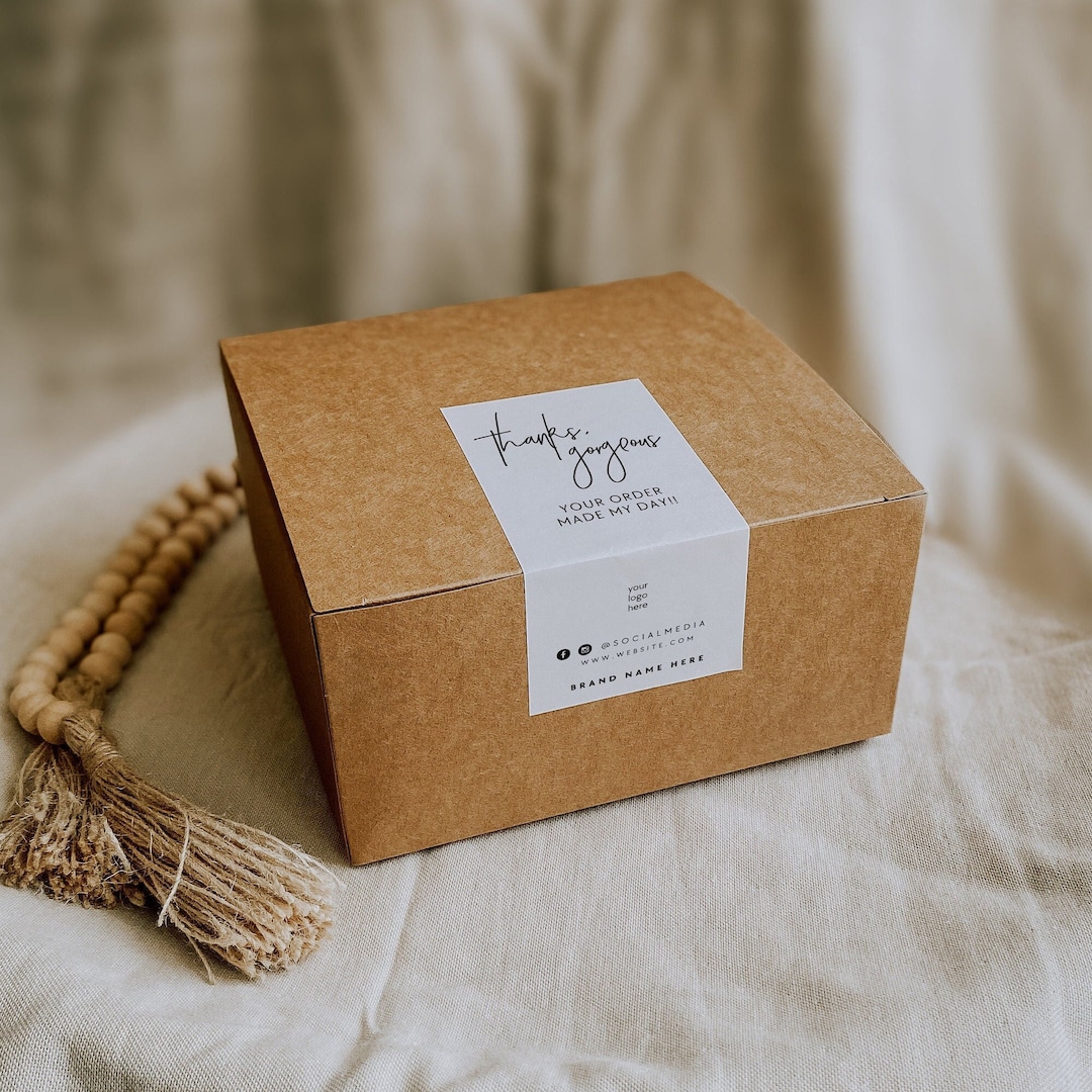 Box Label Template, Editable Packaging Labels, Order Packaging Stickers ...