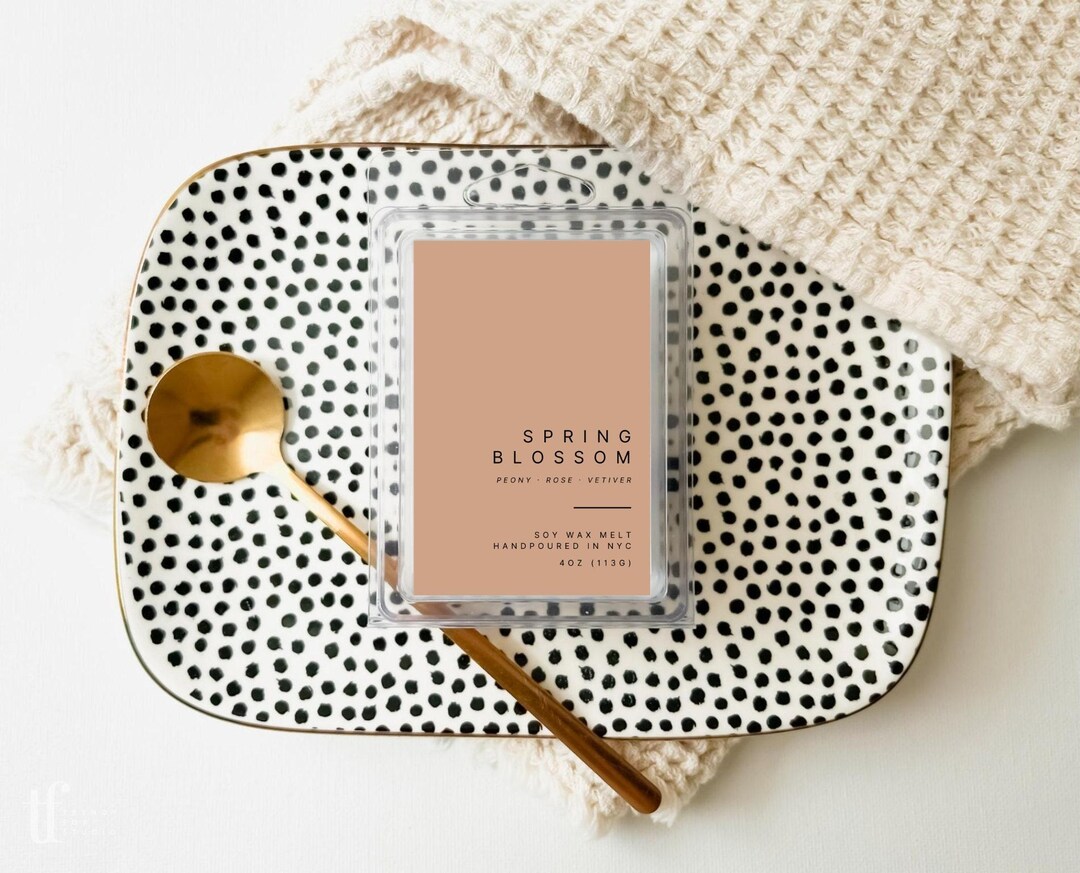 Minimal Wax Melt Label Canva Template, Editable Label DIY Modern Wax ...
