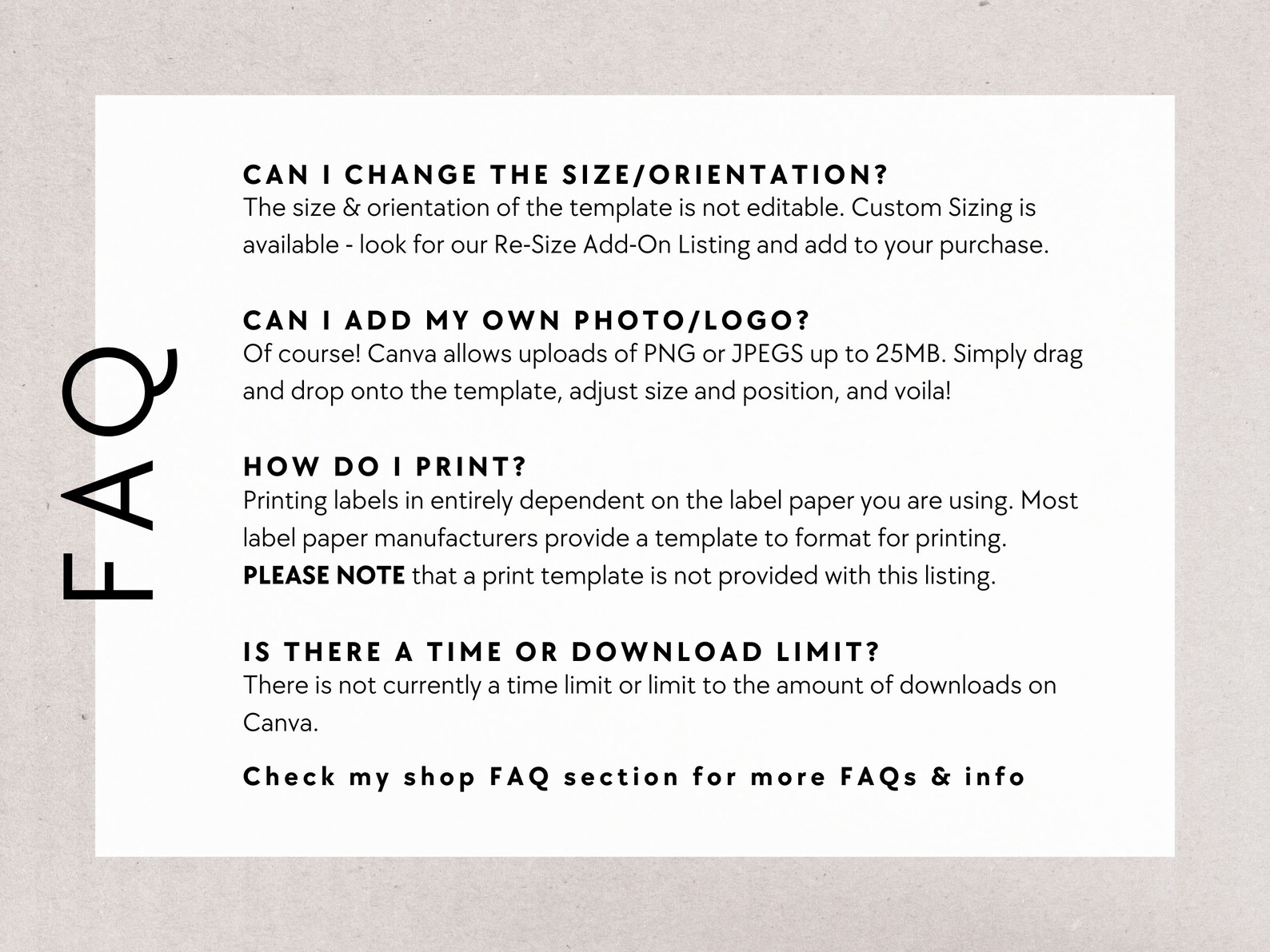 Room Spray Warning Label Template Digital Download Editable - Etsy