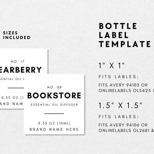 Minimal Car Diffuser Label Template Canva, Editable Product Label ...