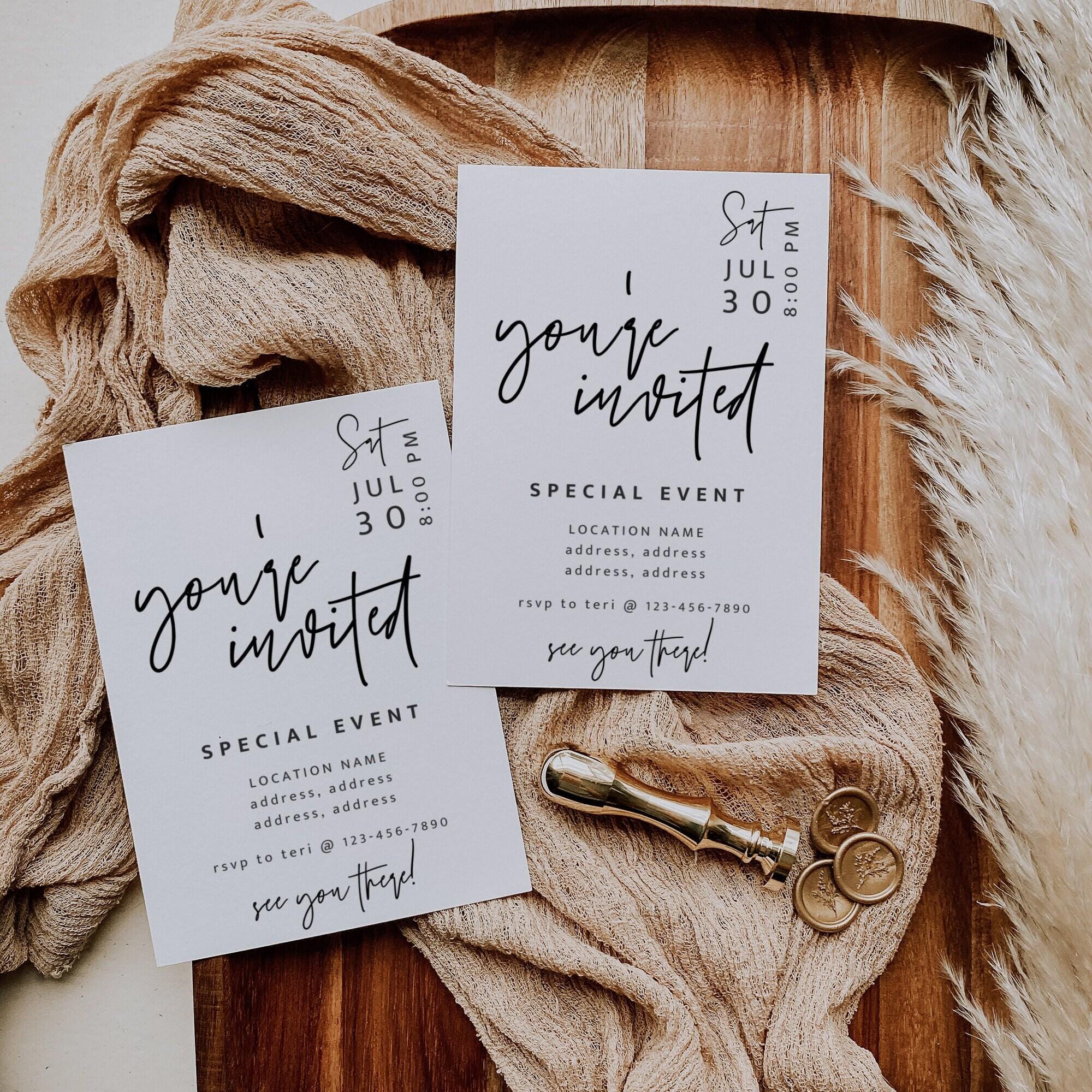 Modern Business Invitation Template, Special Event Invitation, Digital ...